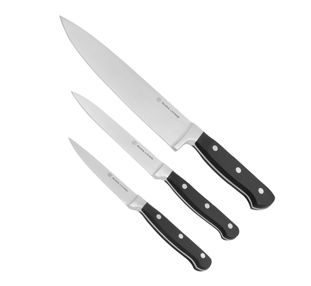 Superior 3-Piece Kitchen Knife Set- Black – Dura Living